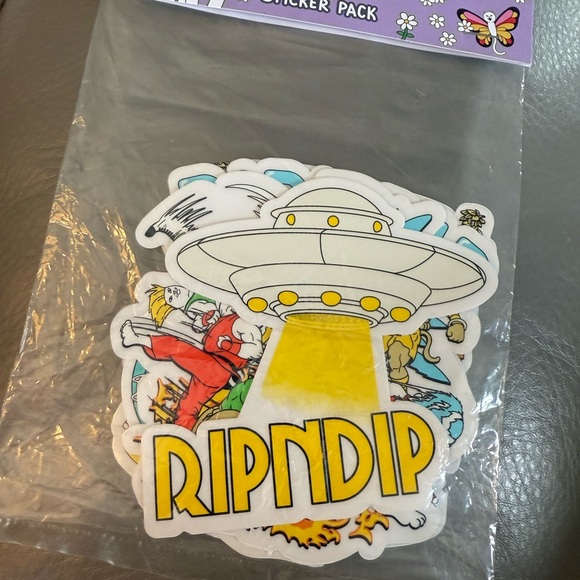 Ripndip | Party Supplies | Ripndip Ufo Sticker Pack Yellow And White ...